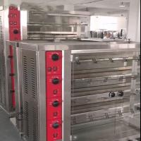China Gas Chicken Rotisserie Grill Machine 4 Rods Stainless Steel 220V 1380x500x1060mm for sale