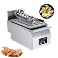 China Double Cylinder Fried Dumpling Machine 220V 3000W Stainless Steel Industrial Automatic Gyoza Maker for sale