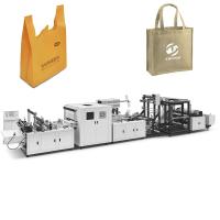 China Automatic Non-Woven T-Shirt Bag Making Machine 20-120 PCS/Minute with 550-1300mm Material Width for sale