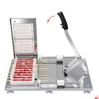 China Automatic Kebab Skewering Machine 10 Skewers per Cycle Stainless Steel BBQ Meat Skewer Maker for sale