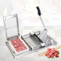 China Automatic Kebab Skewering Machine 10 Skewers per Cycle Stainless Steel BBQ Meat Skewer Maker for sale