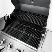 China 4-Burner Vertical Gas and Charcoal BBQ Grill with 640x440mm Cooking Area and Stainless Steel Construction for sale