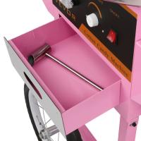 China 304 Stainless Steel Automatic Cotton Candy Machine with Cart - 1200W Power, 23KG Weight for Commercial Use for sale