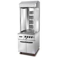 China 8-Burner Commercial Shawarma Kebab Machine 36kW Vertical Gas Grill Adjustable 150mm Stainless Steel for sale
