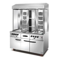 China 8-Burner Commercial Shawarma Kebab Machine 36kW Vertical Gas Grill Adjustable 150mm Stainless Steel for sale