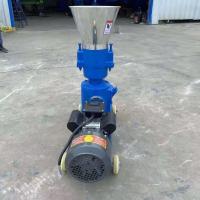 China Biomass Straw Pellet Machine Flat Die Feed Pellet Machine 90-150kg/h 4.5kw Power Industrial Grade for sale
