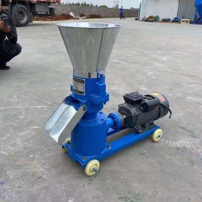 China Biomass Straw Pellet Machine Flat Die Feed Pellet Machine 90-150kg/h 4.5kw Power Industrial Grade for sale