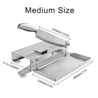 China Stainless Steel Frozen Meat Cutter Manual Bone Cutting Machine 21cm 27cm Blade for sale