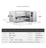China Commercial Automatic Electric Gas Pizza Oven 220V 12KW for Fast Food Restaurants for sale