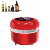 China 80L Round Smart Refrigerator Table with Bluetooth Speaker and Wireless Charging - 750mm Width, 30dB Noise for sale