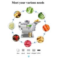 China Automatic Vegetable Cutting Machine 1500W 500-800kg/h Stainless Steel Slicer Chopper for Spinach Lettuce Cabbage for sale