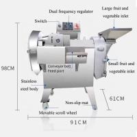 China Automatic Vegetable Cutting Machine 1500W 500-800kg/h Stainless Steel Slicer Chopper for Spinach Lettuce Cabbage for sale