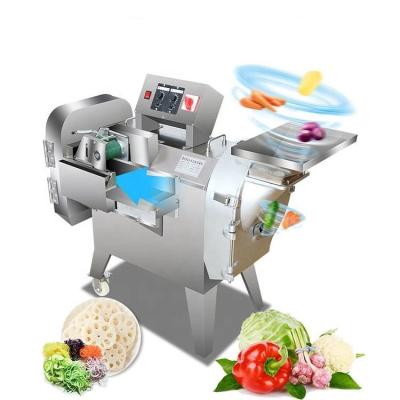 China Automatic Vegetable Cutting Machine 1500W 500-800kg/h Stainless Steel Slicer Chopper for Spinach Lettuce Cabbage for sale