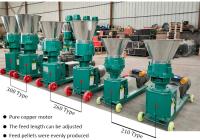 China Animal Poultry Fish Feed Making Machine & Wood Pellet Mill 50-2000KG/h Capacity 3-30KW Power for sale