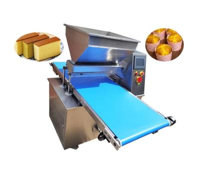 China Commercial Cup Cake Making Machine 100-200kg/h Capacity with PLC Touch Screen Control for Industrial Bakery Production for sale