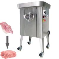 China Commercial Meat Grinder 32V 1.5KW 380V 3Phase Stainless Steel Meat Mincer Sausage Machine for sale