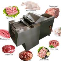 China AH-1 Automatic Meat Cutting Machine 600-750kg/h Capacity 220V/380V Frozen Meat Dicer with Adjustable 15-300mm Width for sale