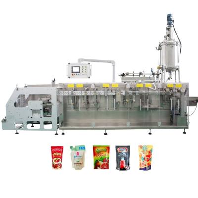China Stand Up Pouch Fully Automatic Horizontal Packaging Machine 40-60ppm Capacity 1200ml Filling for Juice Production for sale