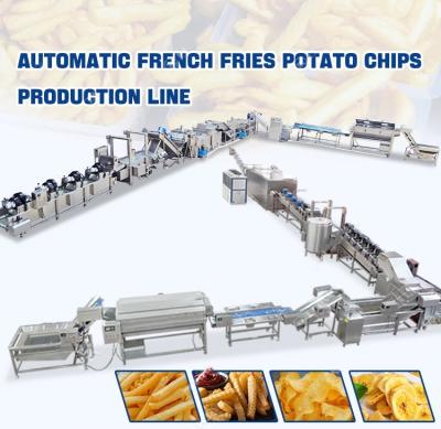 China 200 KG Full Automatic Quick Frozen French Fries Production Line 304 Stainless Steel 380V Industrial Food Processing for sale