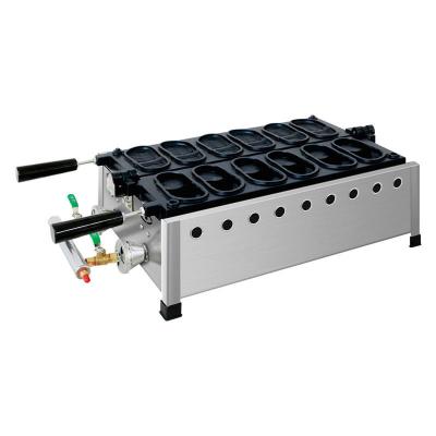 China Commercial Gas Crocs Waffle Maker 360x720mm Nonstick Stainless Steel 50-300C for sale