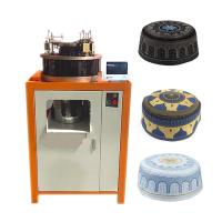 China Electronic Computerized Jacquard Small Knitting Machine 7 Inch 216 Needles Muslim Hat Making Machinery for sale