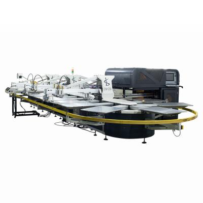 China ZYTT Elliptic Oval Flat Screen Digital Textile Printing Machine 3.4kw 24 Station for sale