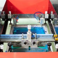 China Textile T Shirt Automatic Flat Screen Printing Machine Shoes Package 1.3KW for sale