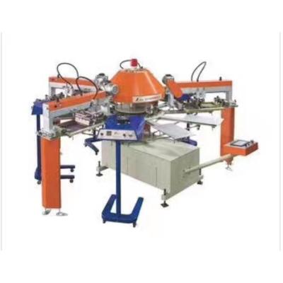 China 8 Color 18 Station Rotary T Shirt Printing Machine 600x800mm Print Area 600pcs/h Output for sale