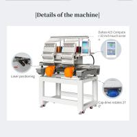 China 2 Head 15 Needle Computer Embroidery Machine 400x450mm Max Speed 1200 Rpm Industrial for sale