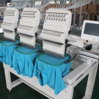 China 3 Head 10 Needle Embroidery Machine Flat Embroidery Monogram Sewing Machine for sale