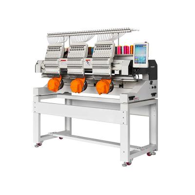 China 3 Head 15 Needle Computerized Embroidery Machine for Hats Caps and T Shirts 400x400mm for sale