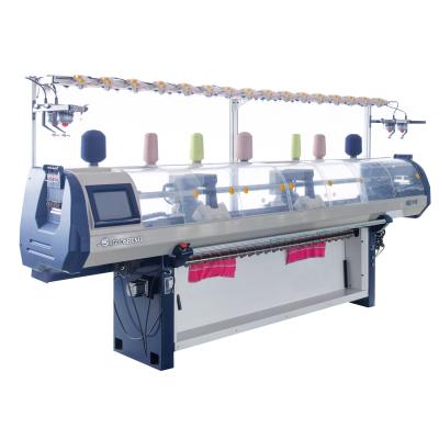 China Computerized Jacquard Flat Knitting Machine 100 Inches Double System 1 KW for Collar Cuff for sale