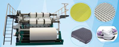 China Shoes Fabrics Warp Knitting Machine Three Layer Double Needle Bed 850RPM 90-138 Inches for sale