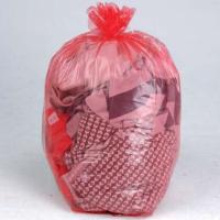 China Red Disposable Plastic Water Soluble Laundry Bags For Medical / Hospital for sale