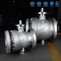 China Cast Steel Trunnion Metal Seated Ball Valve Design Self Cavity Pressure Relief for sale