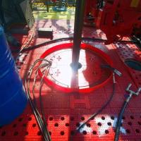 China Red Anti Skid Mat ZP Type Rotary Atble 30mm Plastic Non Slip Mat For Drilling Rig for sale