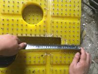 China Polyurethane Anti Slip Mat for 37 1/2 inch Rotary Table Drilling Rig 30MM Thickness Yellow Colour 2200MM*1800MM for sale