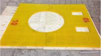 China Customized Rotary Table Anti-Slip Mat Size 2100X1600 MM Material PU Yellow Colour With Steel Nails for sale