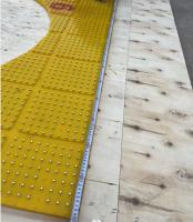 China Customized Rotary Table Anti-Slip Mat Size 2100X1600 MM Material PU Yellow Colour With Steel Nails for sale