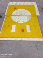 China 2200X1800 MM Rotary Table Anti-Slip Mat Material PU Yellow Colour With Steel Nails for sale