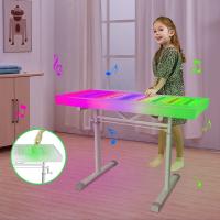 China Adjustable Height Desk for Kids with Ergonomic Design and 16 Colors Changing LED Light for sale