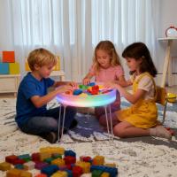 China Modern Kids' Furniture Sets LED Round Light Up Sensory Table For Kids Multicolor Nordic Smart Educational Toys Furniture For Living Room for sale