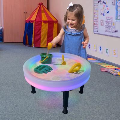 China Top Selling LED Children's Touch Table Products Living Room Kid's Table Multicolor Round PE Nordic Smart Furniture for sale