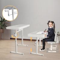 China Manual Height Adjustable Kids Desk - Durable Sit-Stand Study Table for Schools and Daycare for sale