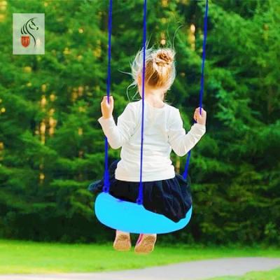 China RGB LED Tire Swing Waterproof Color Changing Garden Swing With Remote Control Plastic Kids Toy Swing Set Tyre Shape Patio for sale