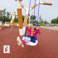 China RGB LED Tire Swing Waterproof Color Changing Garden Swing With Remote Control Plastic Kids Toy Swing Set Tyre Shape Patio for sale