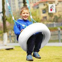 China RGB LED Tire Swing Waterproof Color Changing Garden Swing With Remote Control Plastic Kids Toy Swing Set Tyre Shape Patio for sale