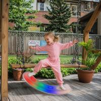 China TouchControl Color Changing Seesaw Swing Waterproof Outdoor Furniture for Backyard Outdoor Garden Decor Furniture for sale