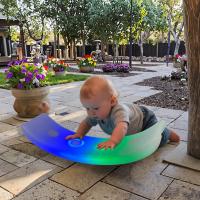 China TouchControl Color Changing Seesaw Swing Waterproof Outdoor Furniture for Backyard Outdoor Garden Decor Furniture for sale