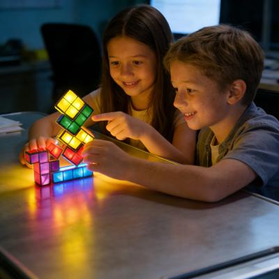 China Tetris Lamp Adjustable Color DIY Stacking Night Light LED Table Lamp For Bedroom Living Room Children's Room for sale